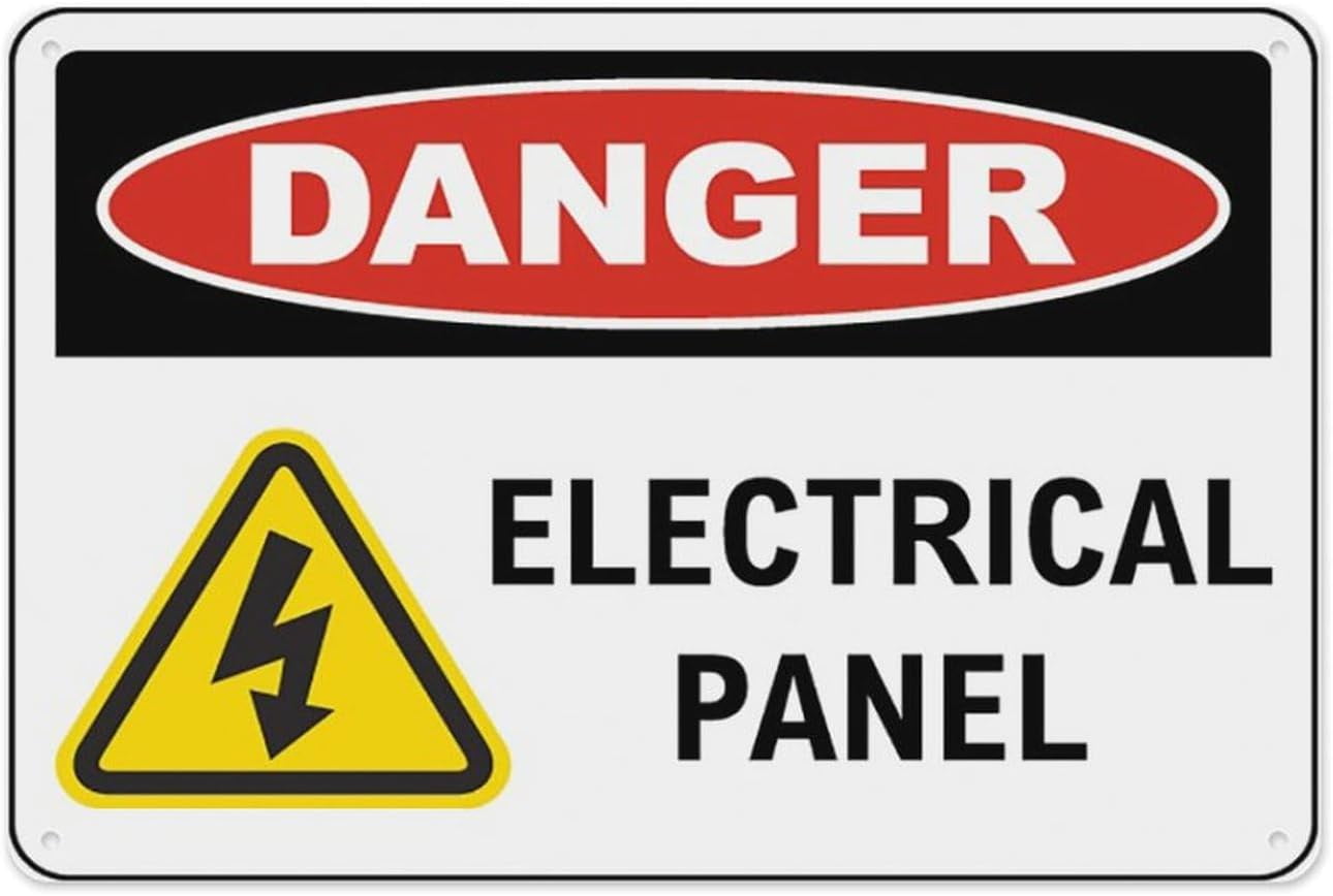 Danger Electrical Panel Sign 8"x12" - Aluminum Tin Warning for Home ...
