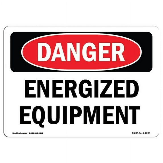 Danger Energized Equipment OSHA Plastic Sign - Walmart.com