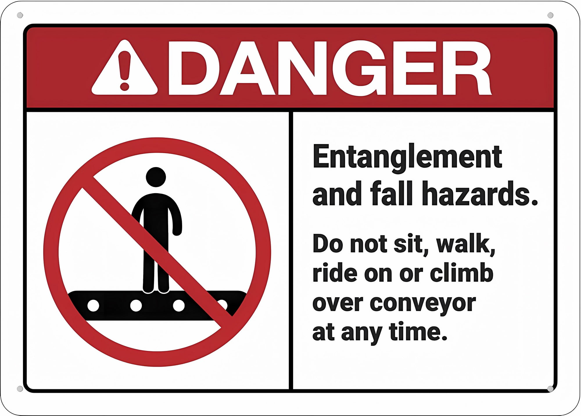 Danger Entanglement And Fire Hazards Tin Sign 8"x12" - Great Wall Decor ...