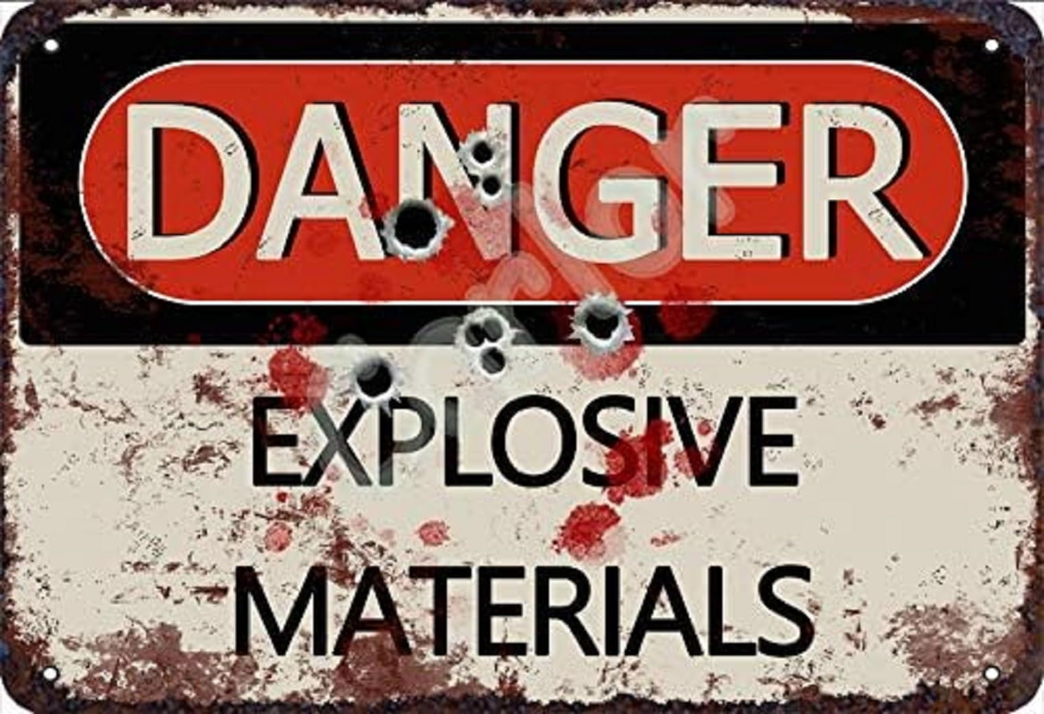 Danger Explosive Materials Poster Chic Art Prints Advertising Painting ...