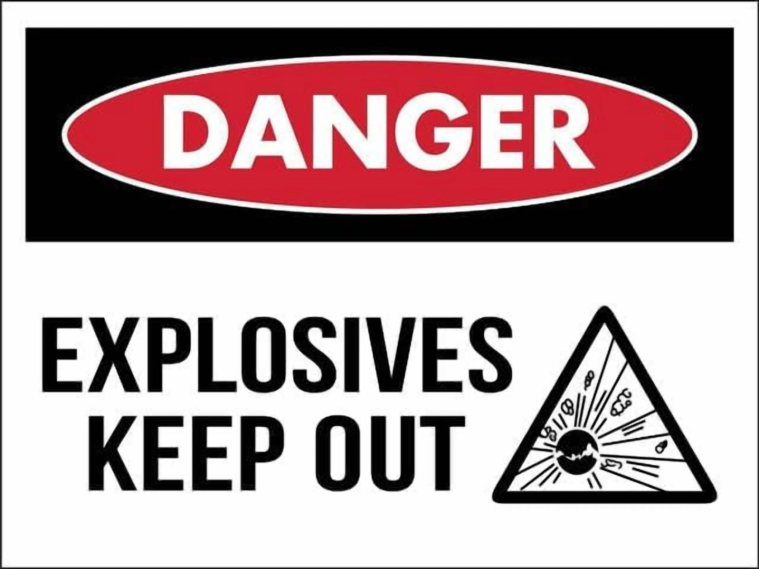 Danger Explosives Keep Out Symbol Sign Restriction Alert Attention ...