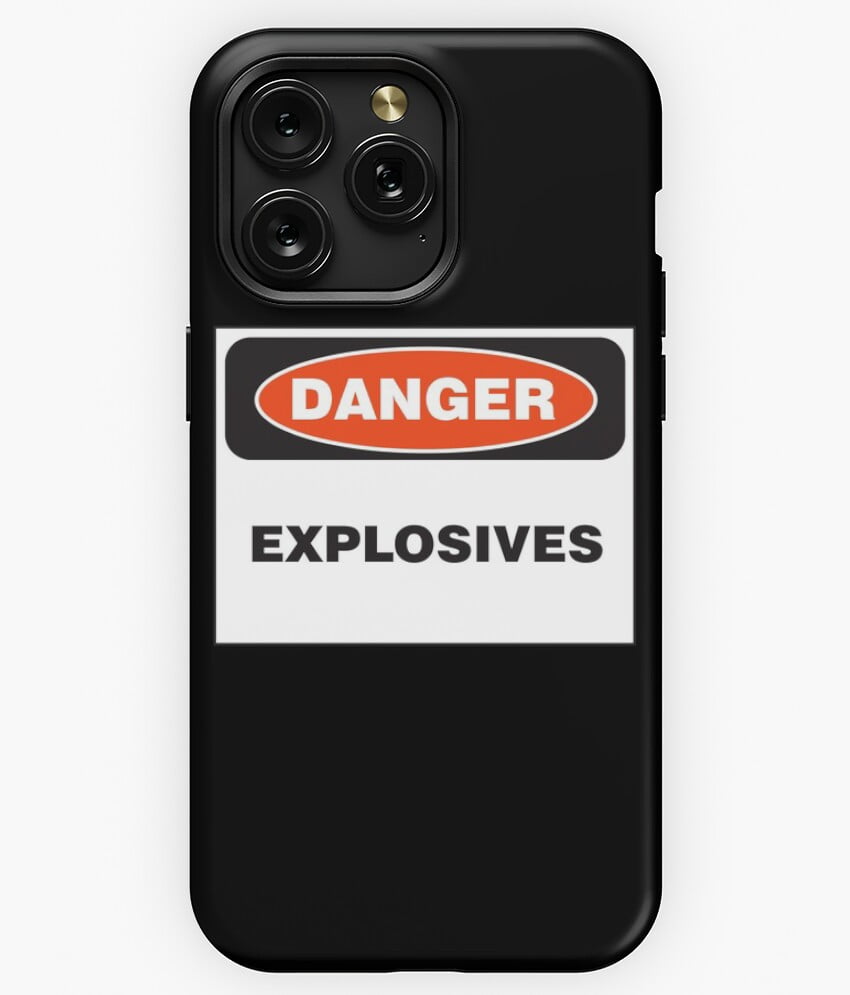 Danger Explosives Sign Hazard Warning Graphic A7640 Phone Case for ...