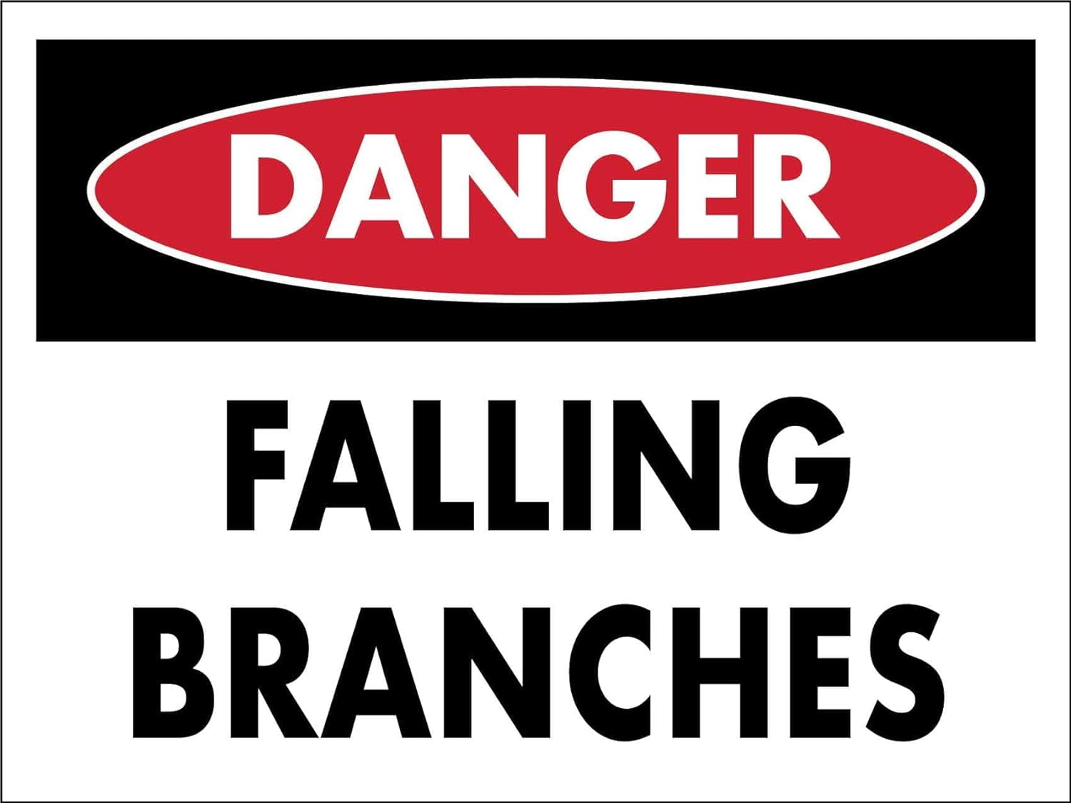 Danger Falling Branches Sign Metal Tin Sign 8x12 Inches Caution Danger ...