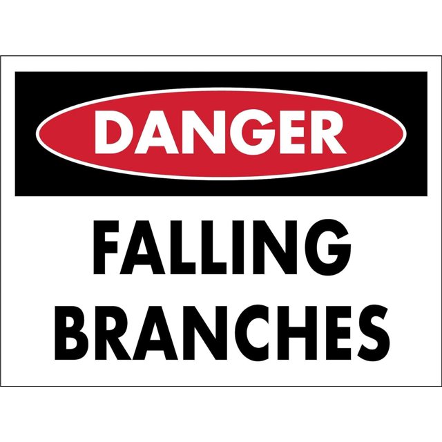 Danger Falling Branches Sign Metal Tin Sign12x16 Inches Caution Danger ...