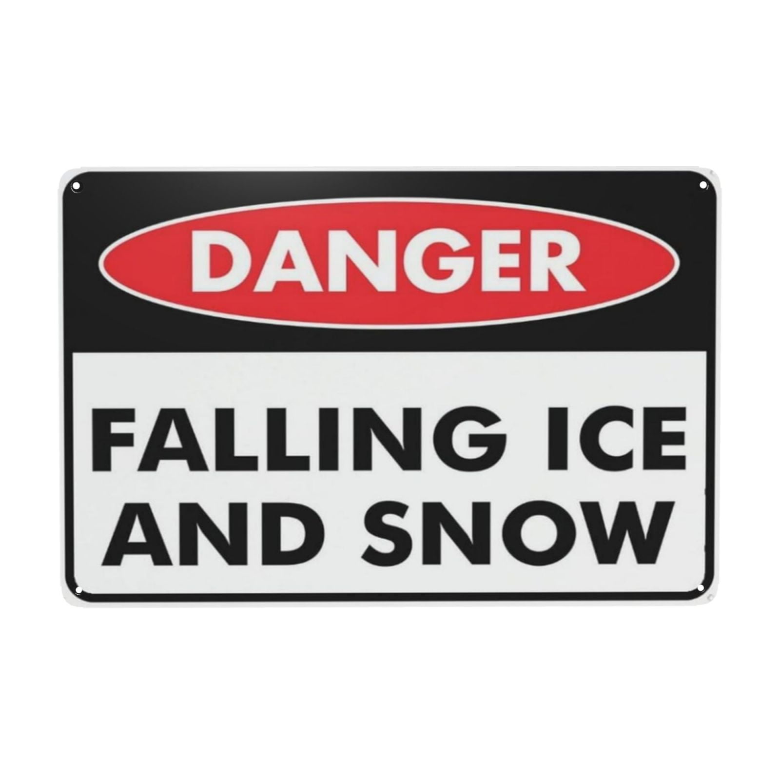 Danger Falling Ice And Snow Sign Tin Sign Warning Metal Sign Vintage ...