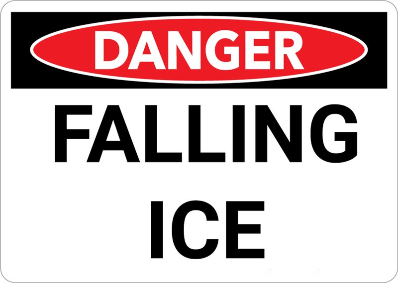 Danger Falling Ice Warning Sign Home Kitchen Farm Garden Garage Wall ...