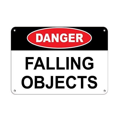 Danger Falling Objects Hazard Sign Construction Sign Aluminum Metal ...