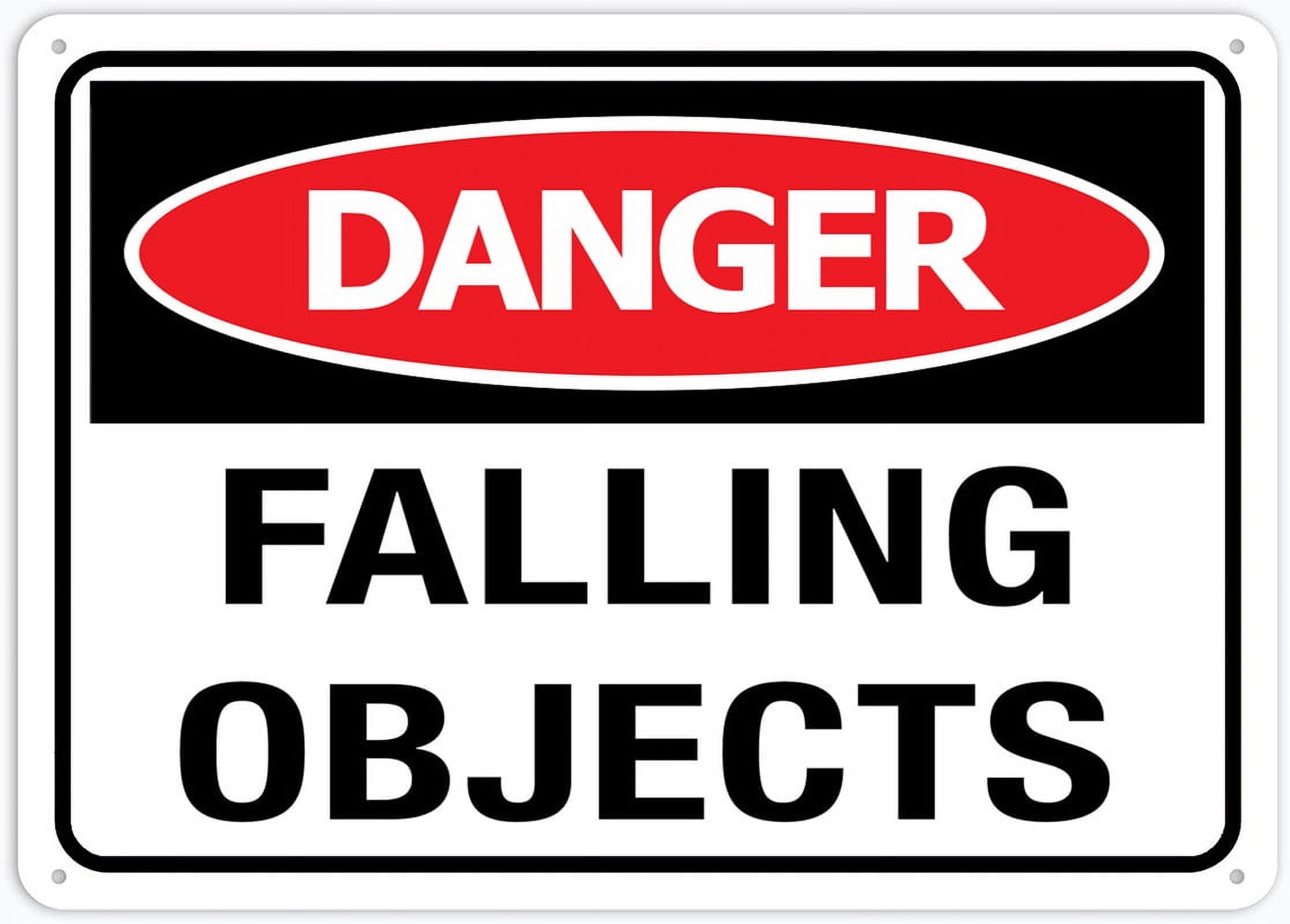 Danger Falling Objects Signs Outdoor, Uv Printed Aluminum 12 X 8 In ...