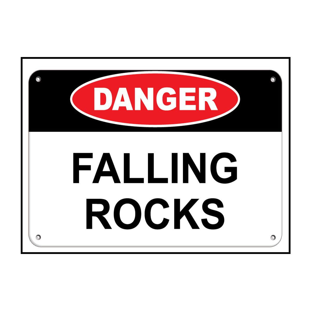 Danger Falling Rocks Hazard Sign Construction Sign Aluminum Metal Sign ...