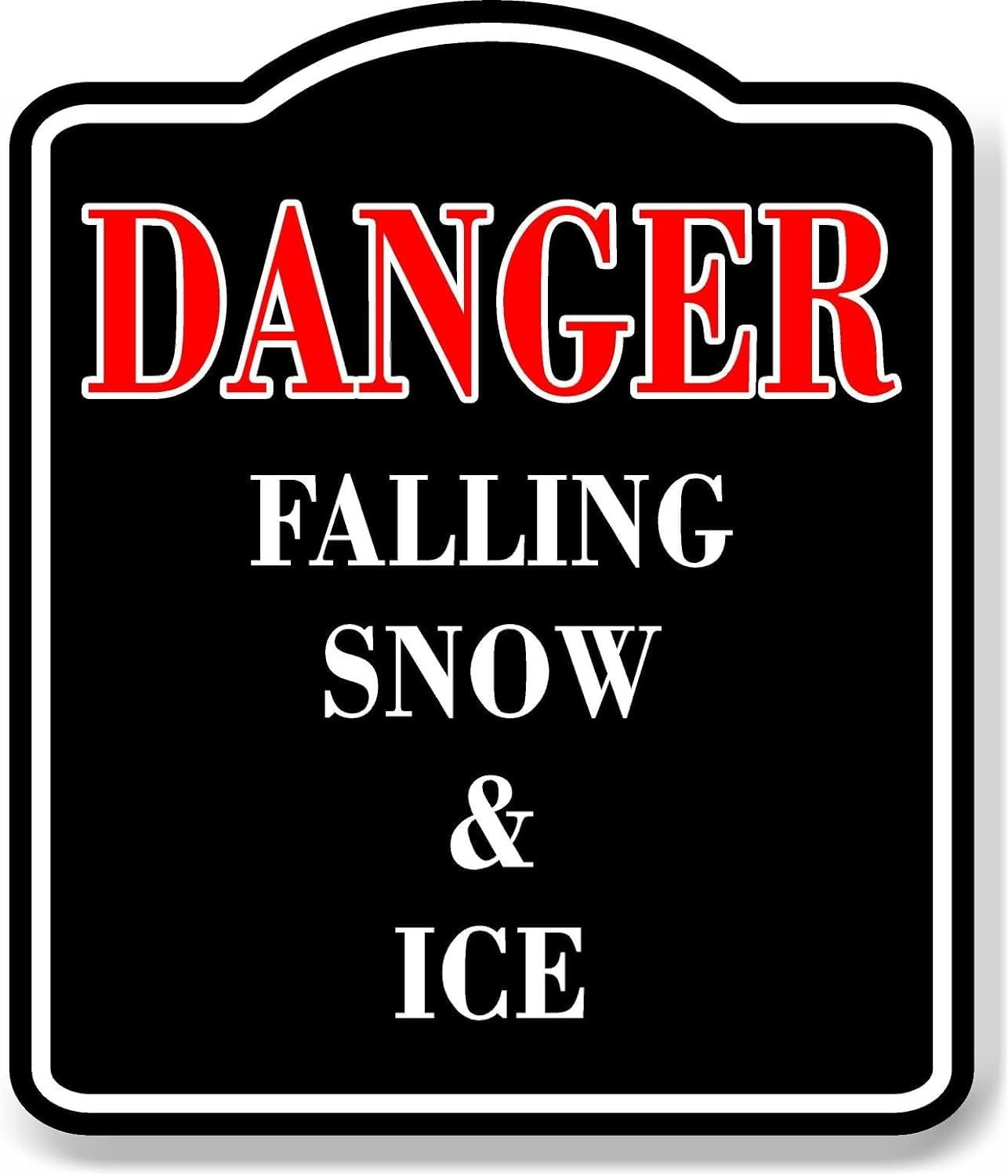 Danger Falling Snow And Ice Red BLACK Aluminum Composite Sign 15''x18 ...