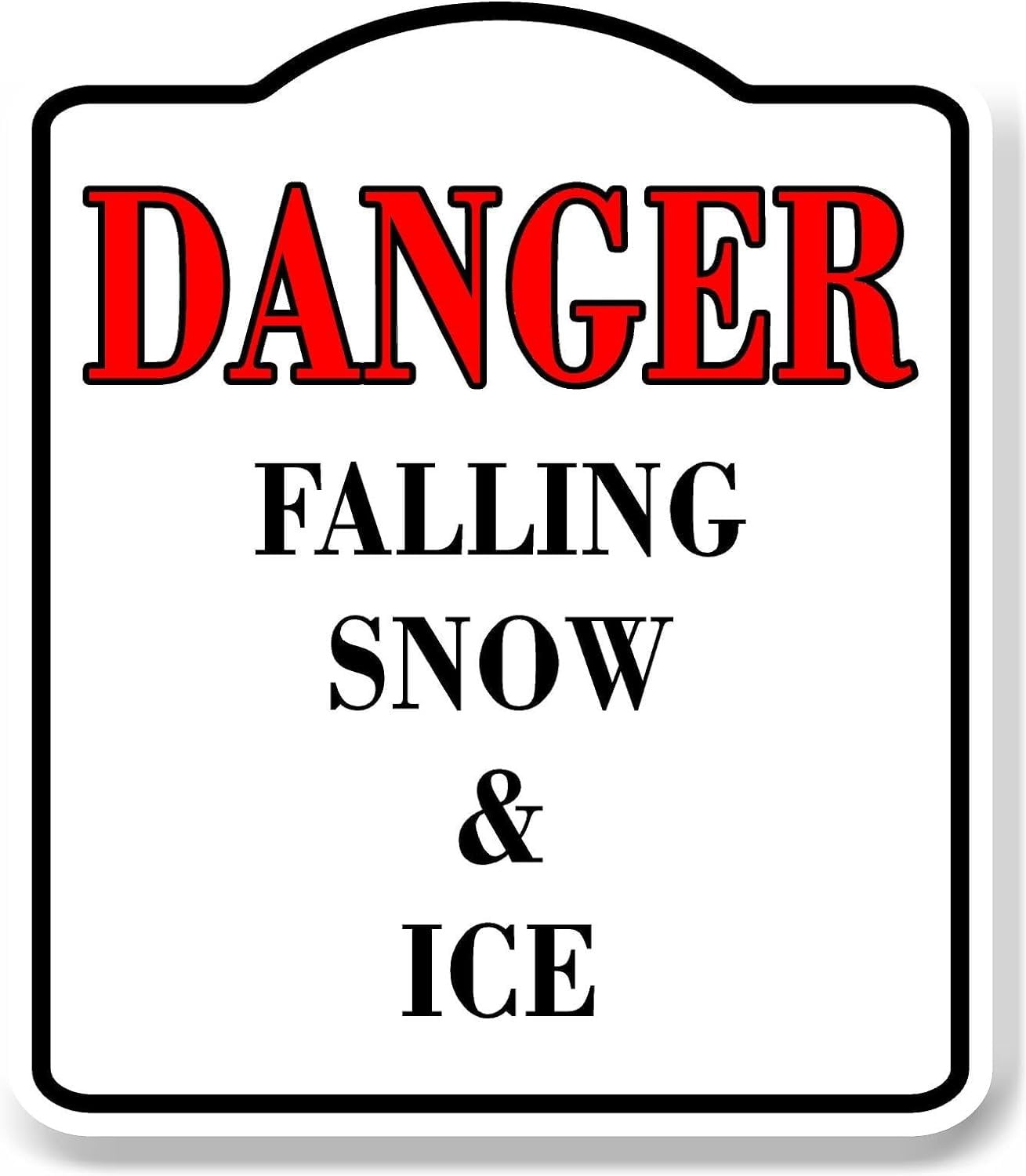 Danger Falling Snow And Ice Red WB Aluminum Composite Sign 20''x24 ...