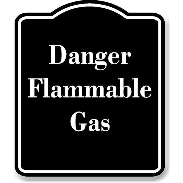 Danger Flammable Gas BLACK Aluminum Composite Sign Aluminum Composite ...
