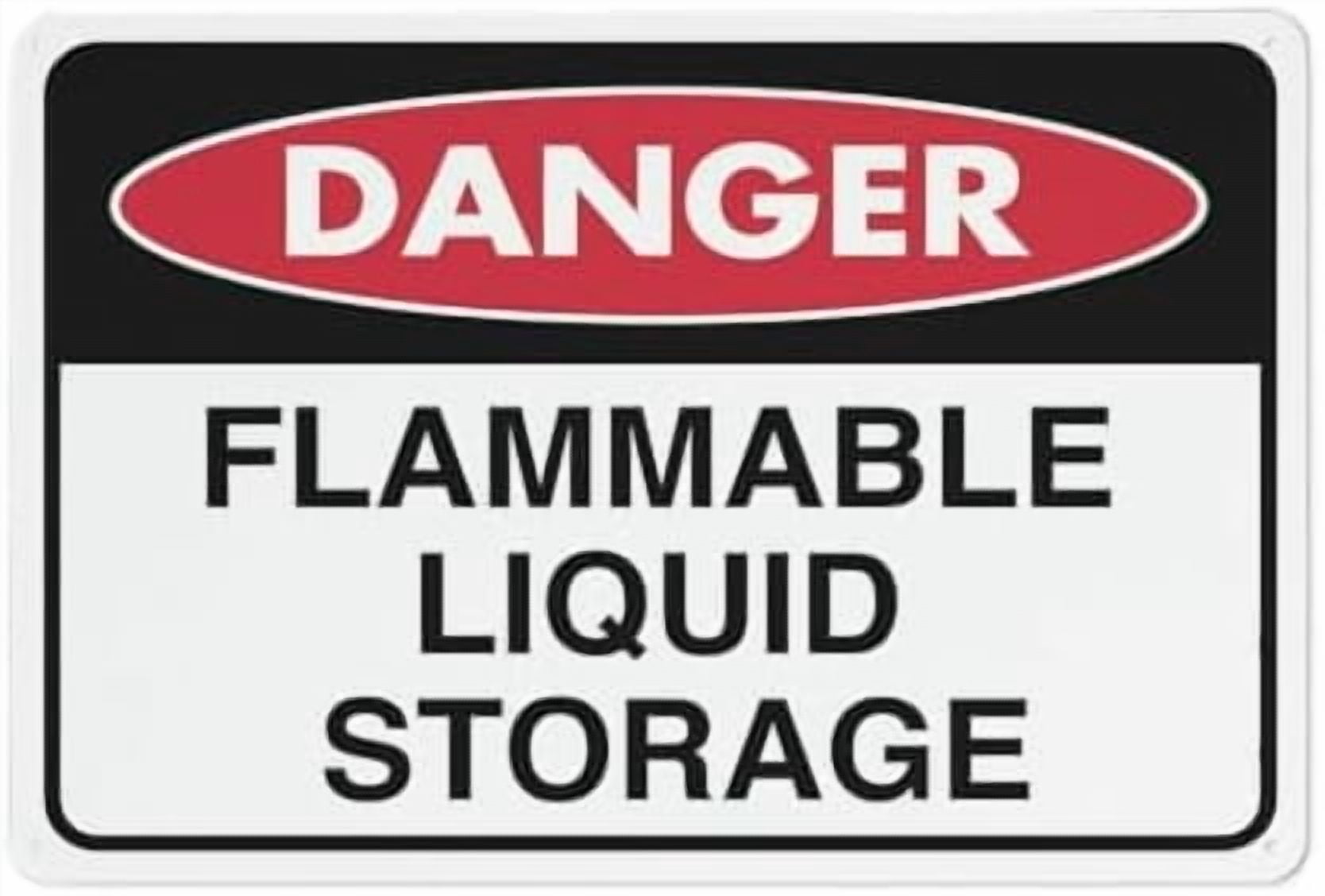 Danger Flammable Liquid Storage Sign 12X8 Metal Aluminum Signs Pre ...