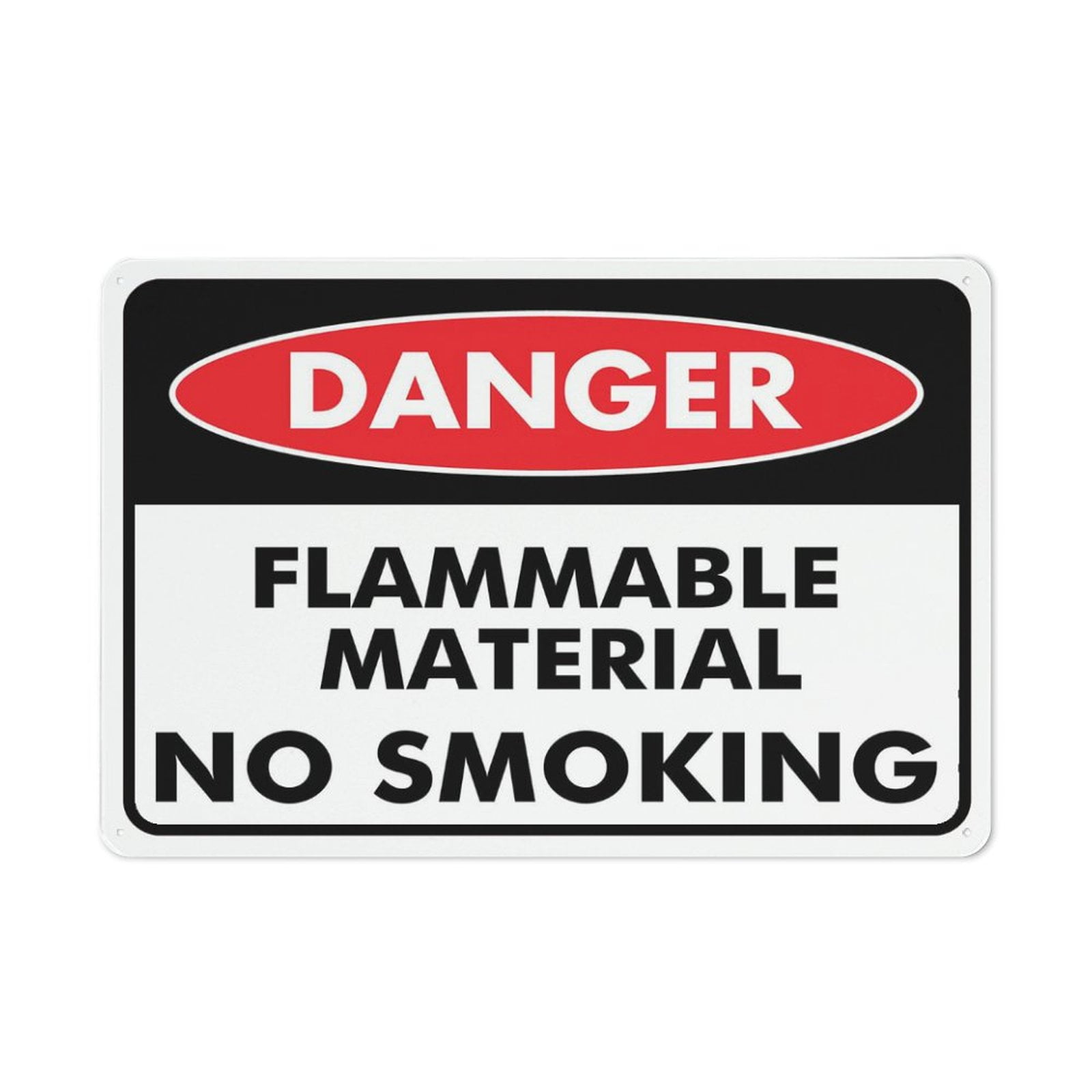 Danger Flammable Material No Smoking Sign Outdoor Signs Aluminum 12X8 ...