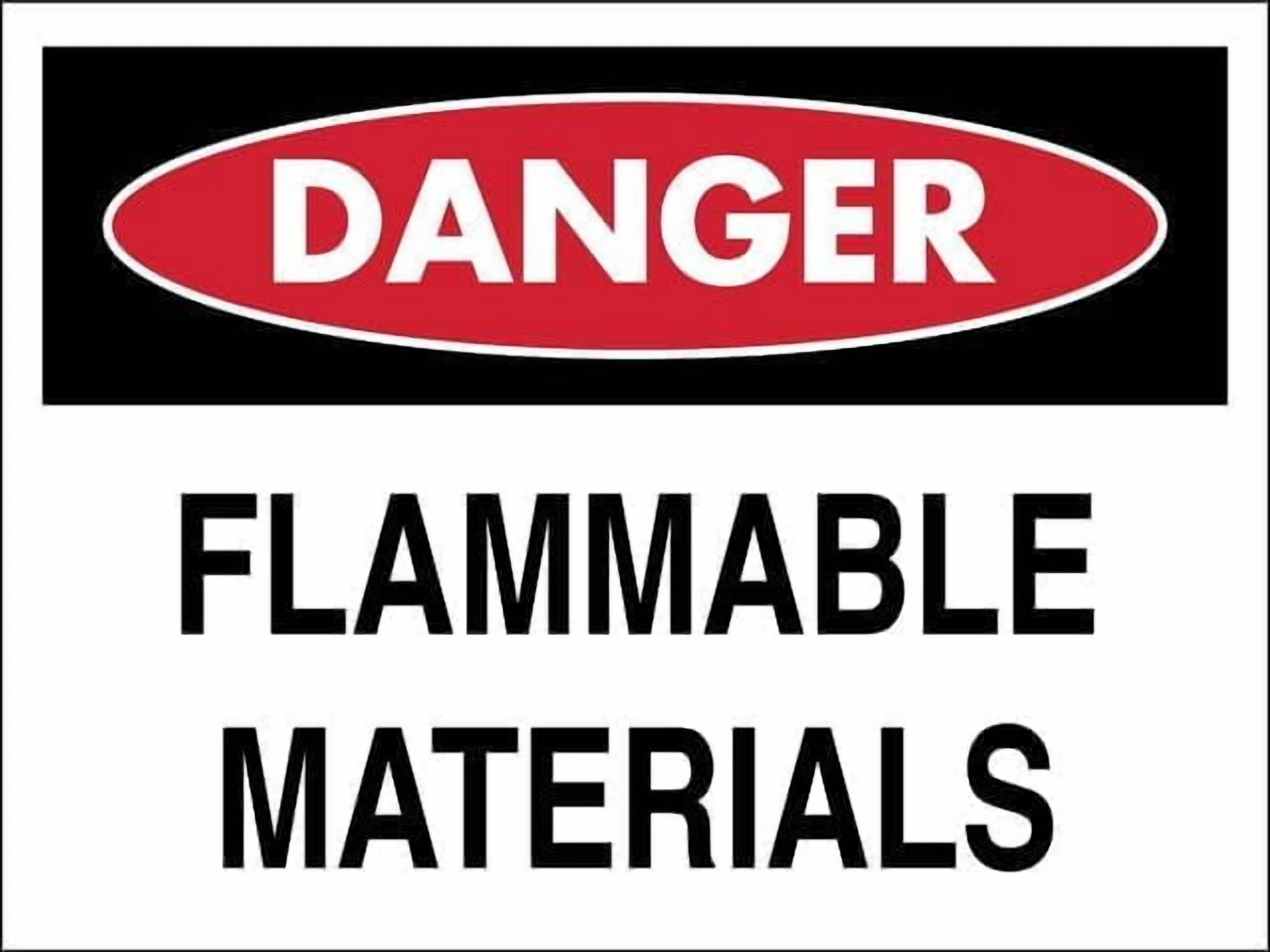 Danger Flammable Materials Retro Metal Tin Signs 12X8 Inch For Shop ...