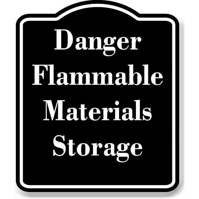 Danger Flammable Materials Storage BLACK Aluminum Composite Sign ...