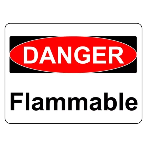 Danger Flammable Osha Decal Safety Sign Sticker Usa Made Phone Decal ...