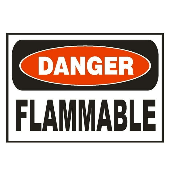 Danger Flammable Safety Metal Aluminum Sign Sign Size: 16 x 12 Inch ...