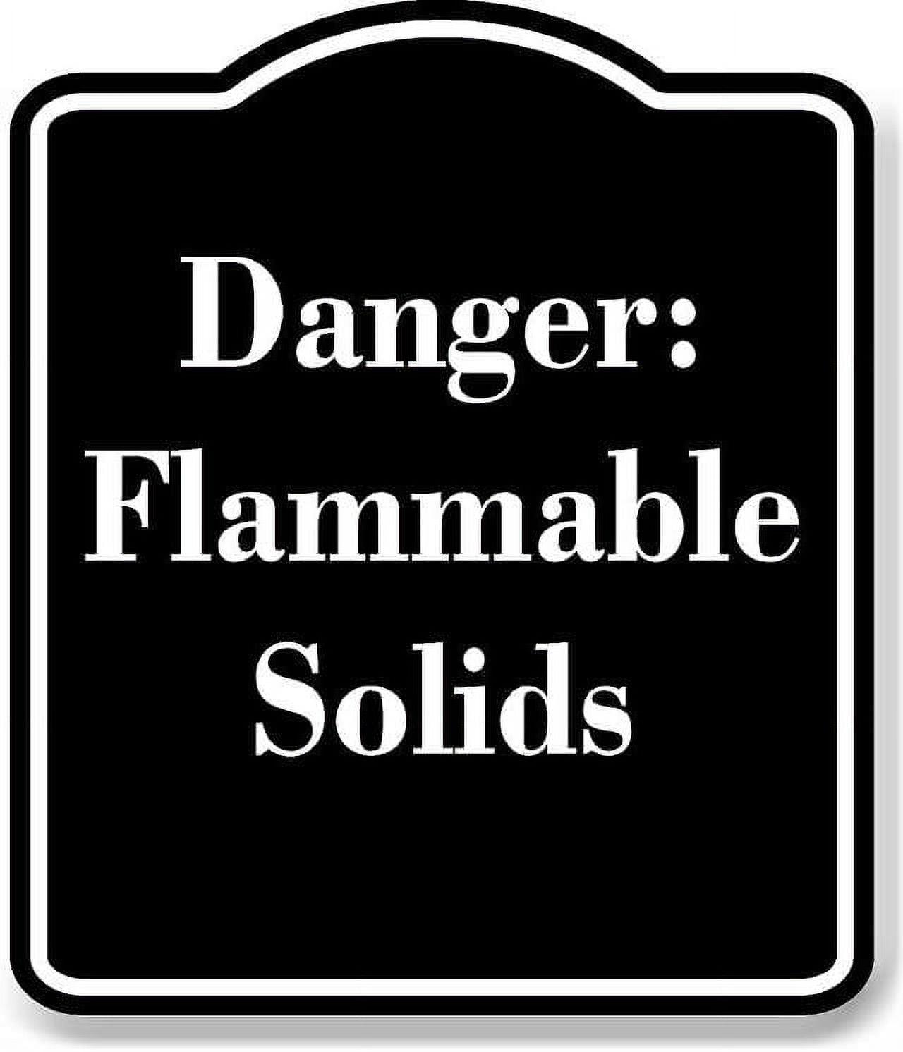 Danger Flammable Solids BLACK Aluminum Composite Sign Aluminium ...