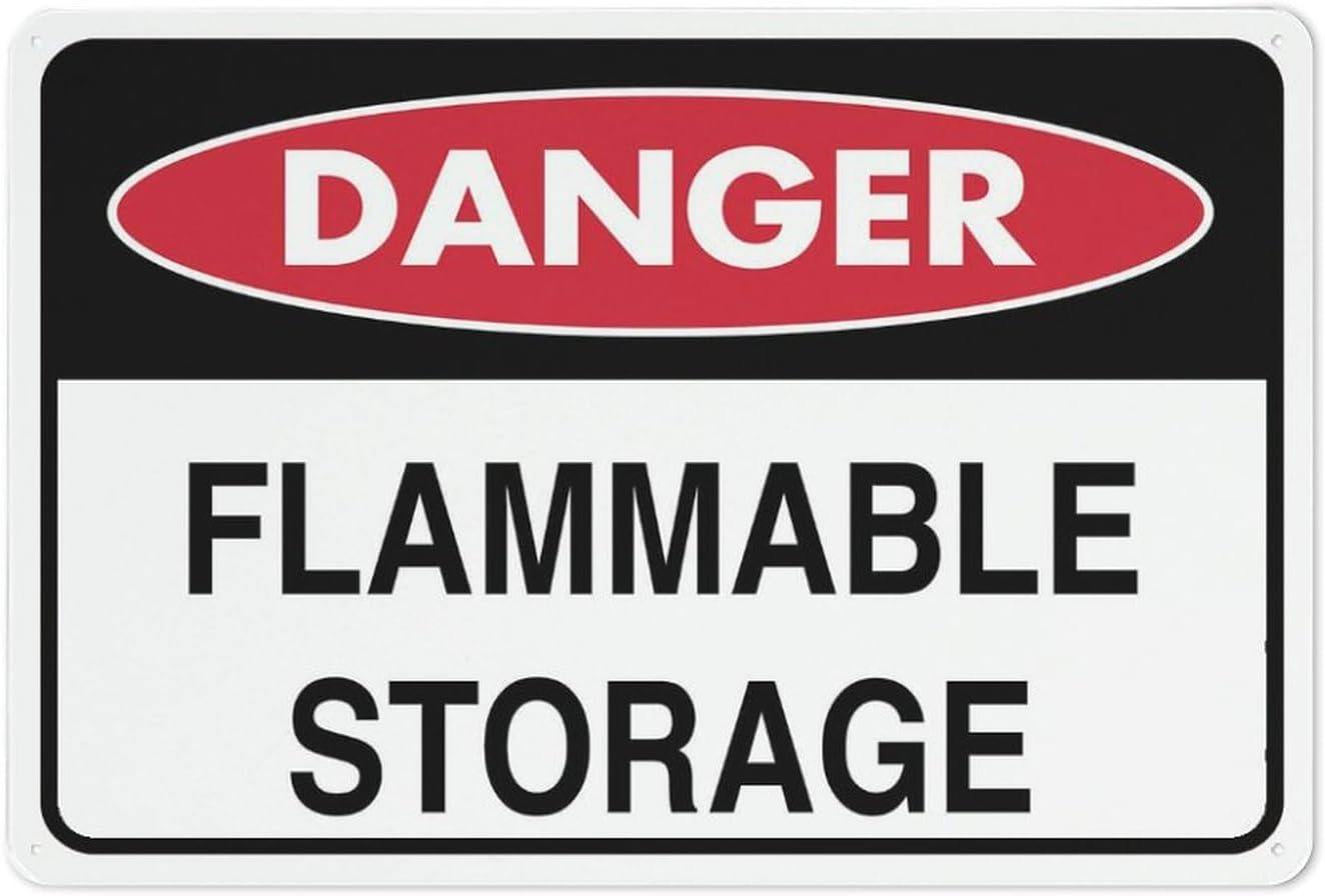 Danger Flammable Storage Sign 8X12 in Rust Free Aluminum Signs Outdoor ...