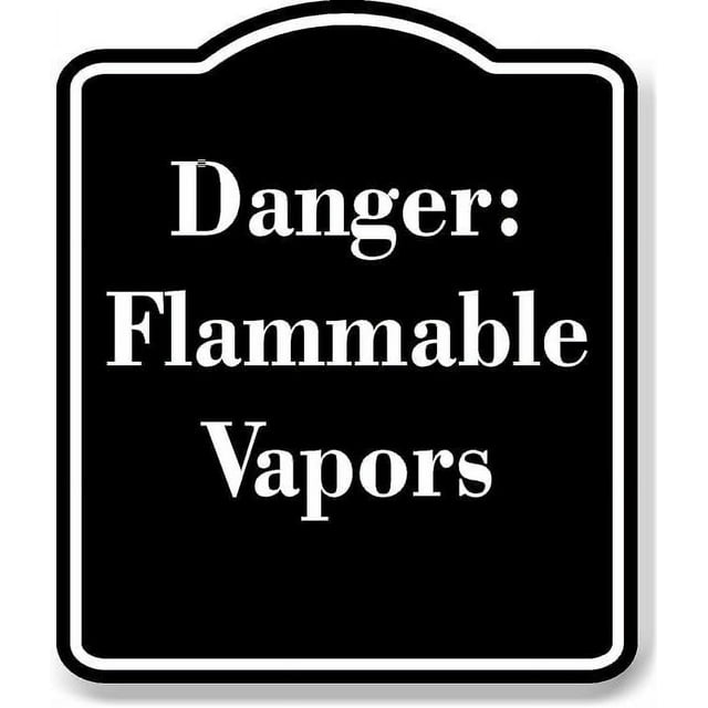 Danger Flammable Vapors BLACK Aluminum Composite Sign Aluminum ...