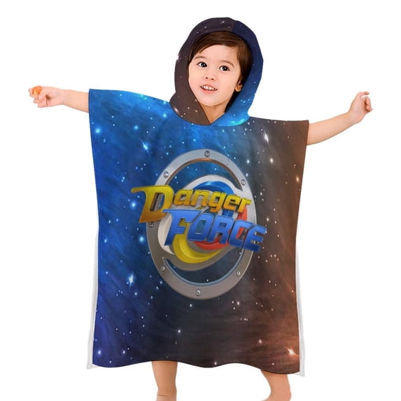 Danger Force Logo Kids Bath Towel with Hood Soft Quick Dry Absorbent ...