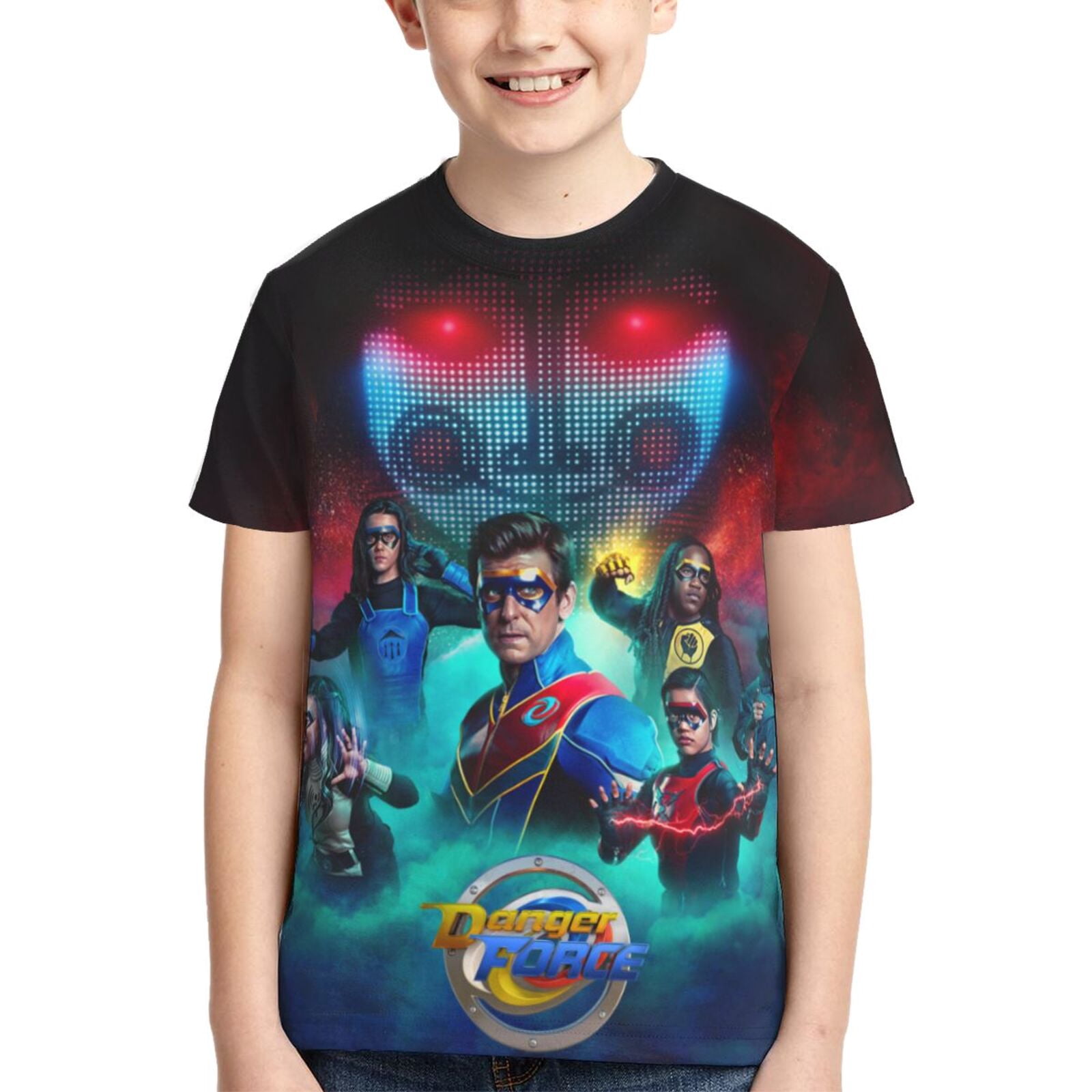 Danger Force Logo Teen T Shirts Unisex Crewneck Short Sleeve T-Shirt ...