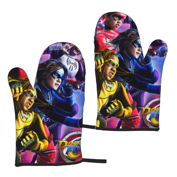 Danger Force Microwave Gloves Heat Resistant Oven Mitts Set Of 2 For ...