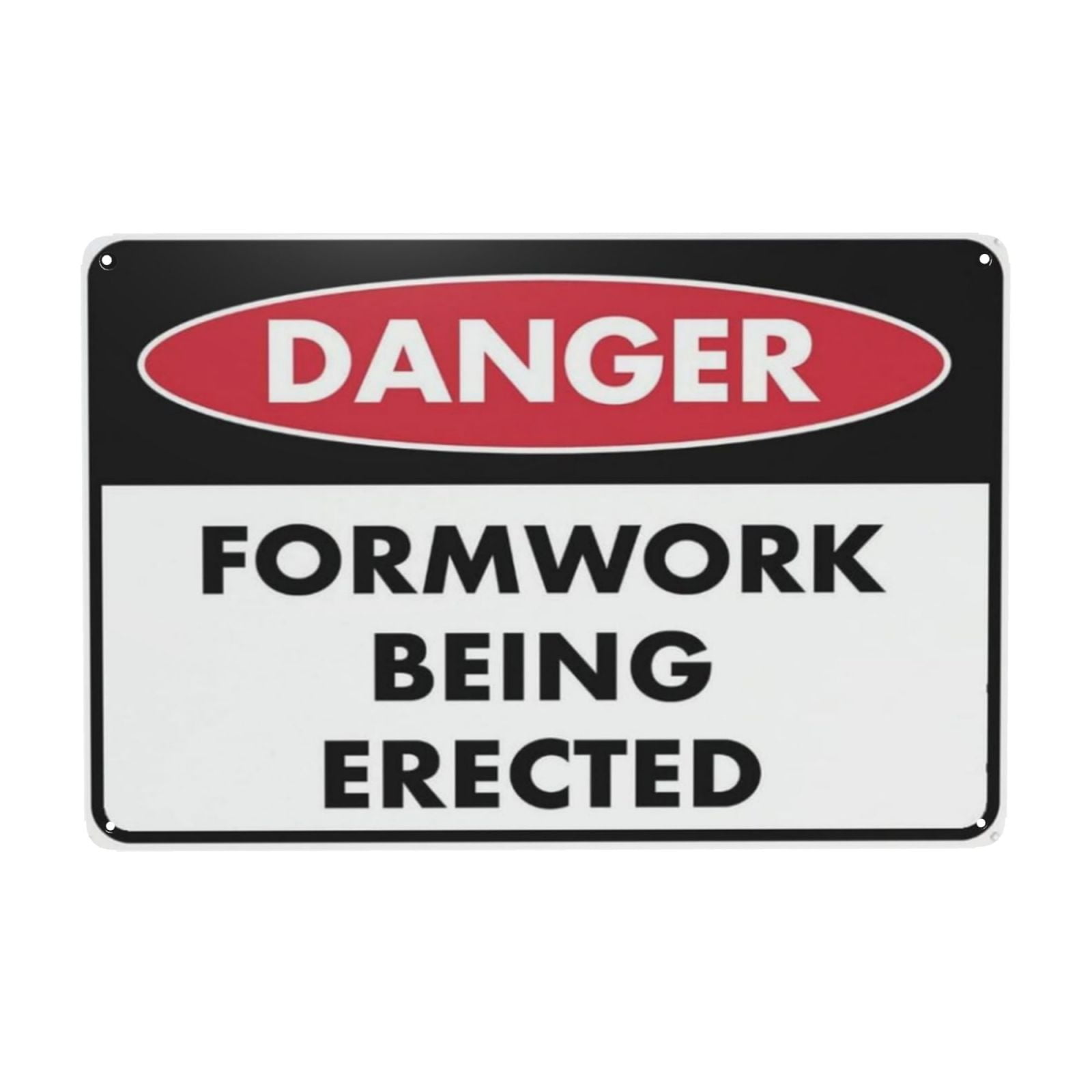 Danger Formwork Being Erected Sign Tin Sign Warning Metal Sign Vintage ...