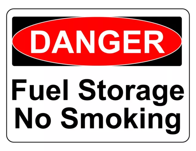 Danger Fuel Storage No Smoking Osha Decal Safety Sign Sticker Usa Made ...