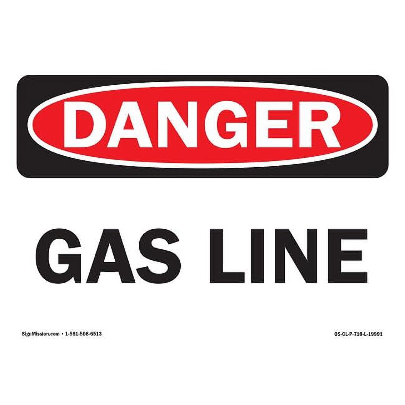 Danger Gas Line OSHA Vinyl Decal Sign - Walmart.com