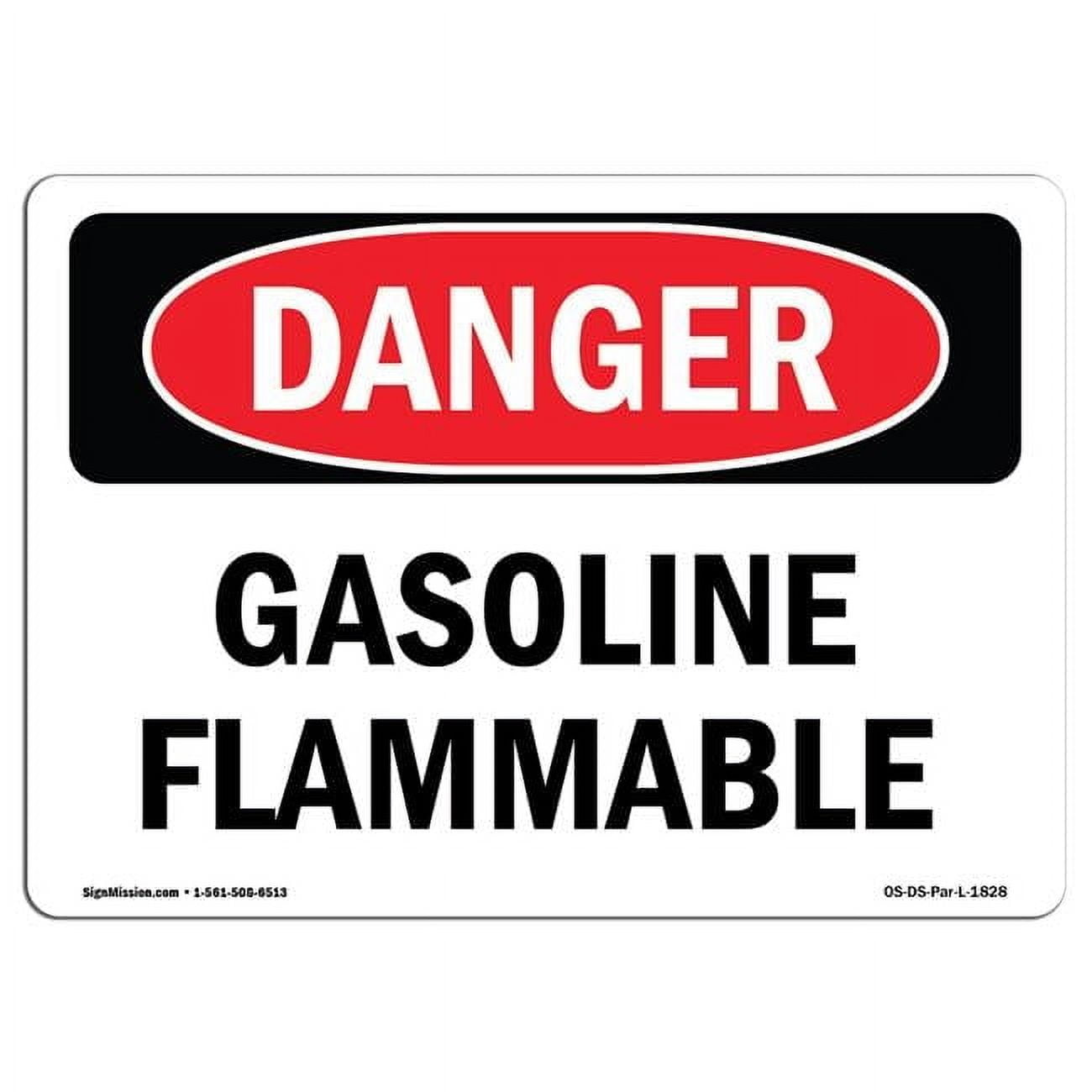 Danger Gasoline Flammable OSHA Decal Sign - Walmart.com