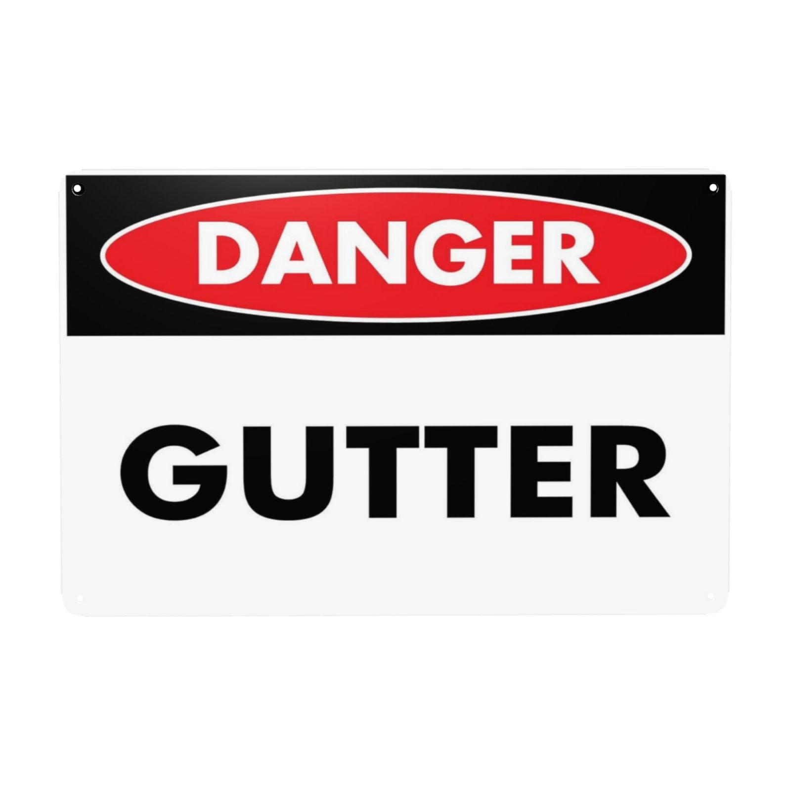 Danger Gutter Sign Danger Signs Tin Sign Warning Metal Sign Vintage ...