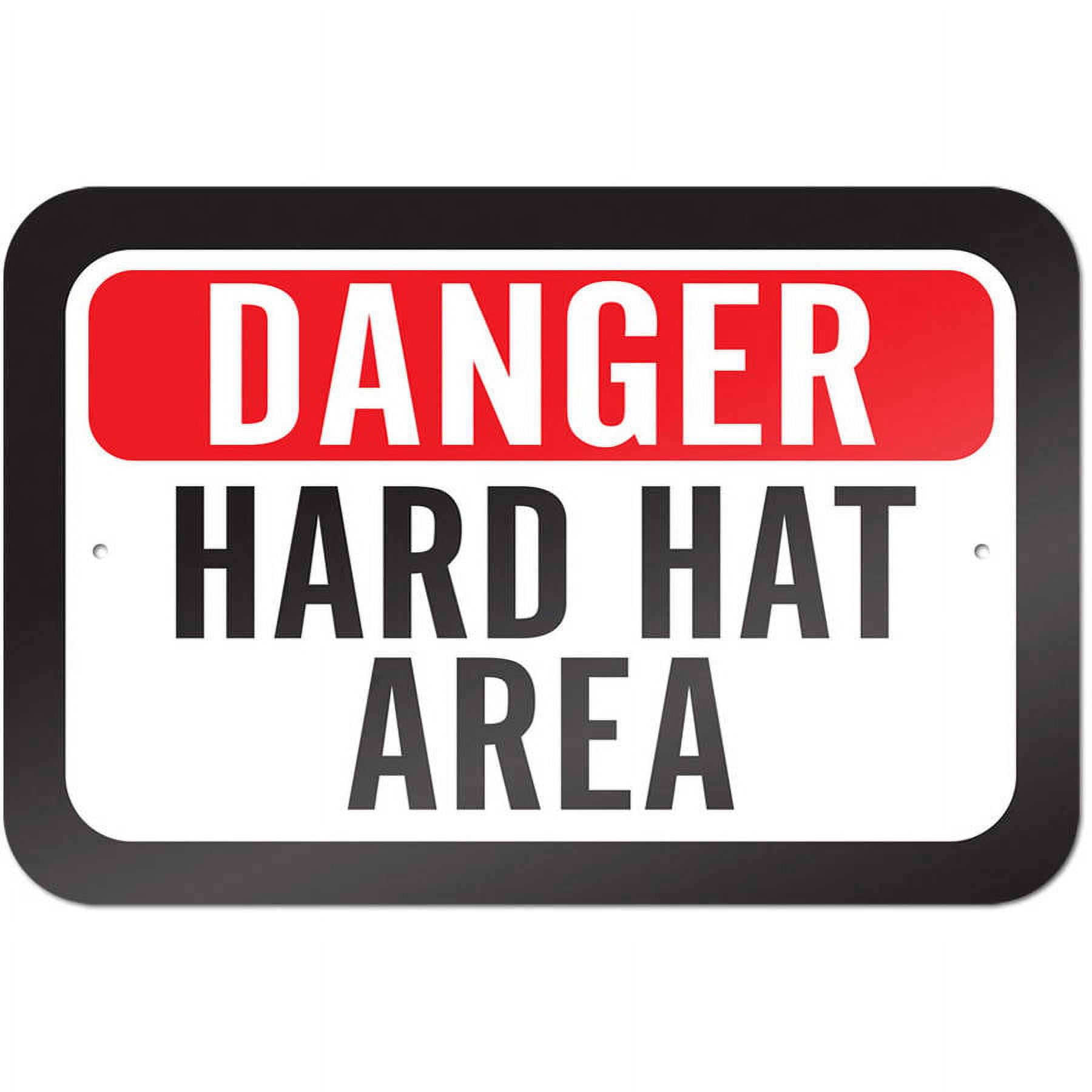 Danger Hard Hat Area Sign - Walmart.com