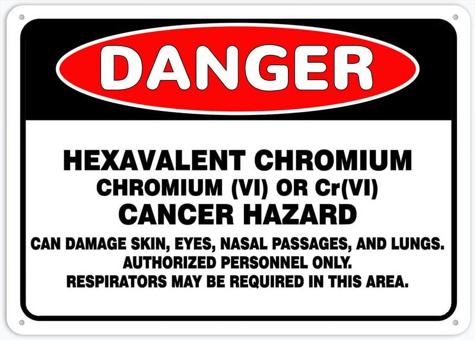 Danger Hazardous Chemical Signs Hexavalent Chromium Sign Safety ...