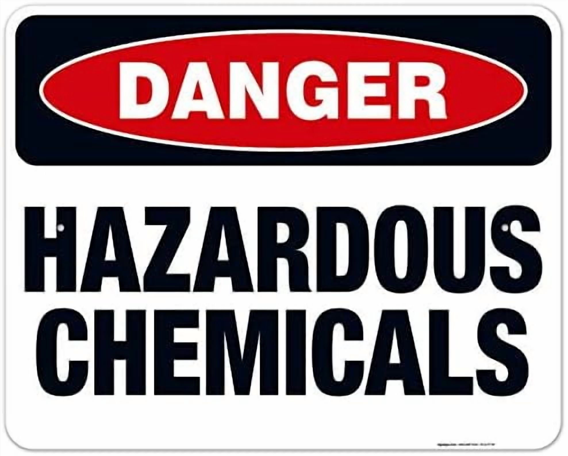 Danger Hazardous Chemicals Sign, OSHA Danger Sign, 24x30 Inches, Rust ...