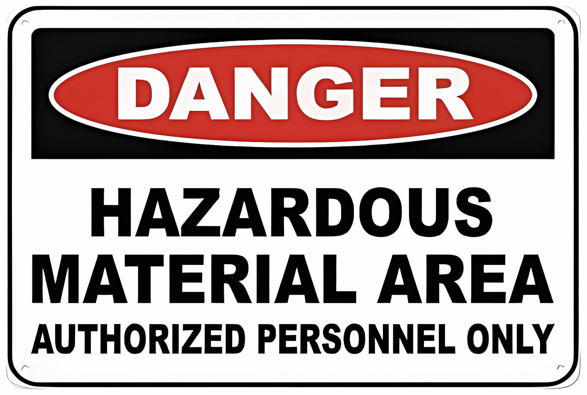 Danger Hazardous Material Area Sign - 8"x12" Aluminum Tin Warning Sign ...