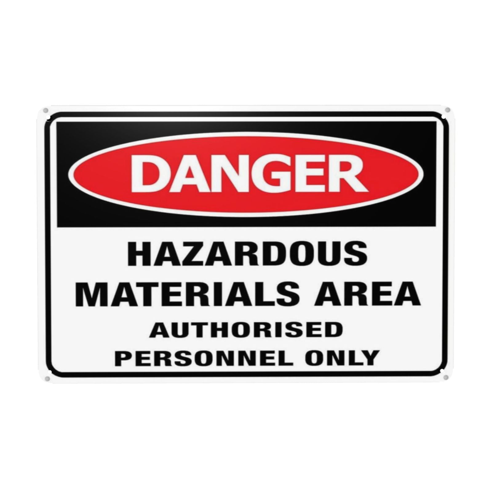 Danger Hazardous Materials Area Authorised Personnel Only Tin Sign ...