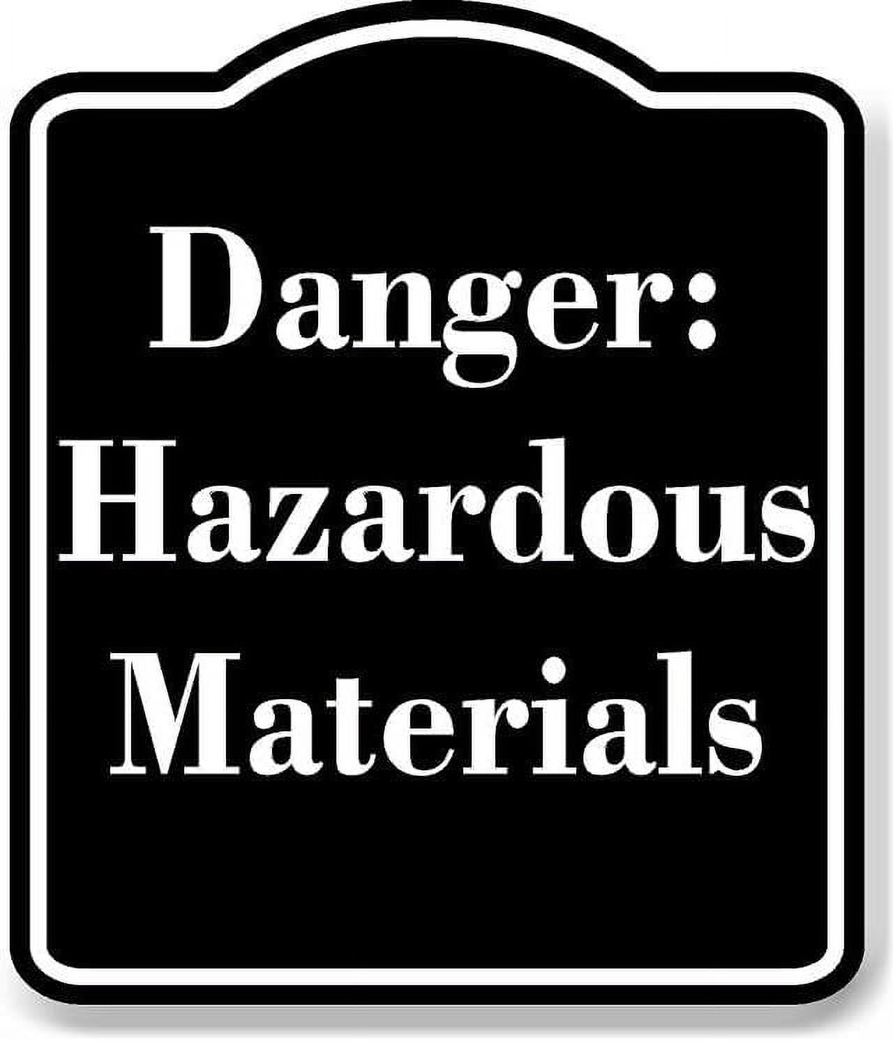 Danger Hazardous Materials BLACK Aluminum Composite Sign Aluminium ...