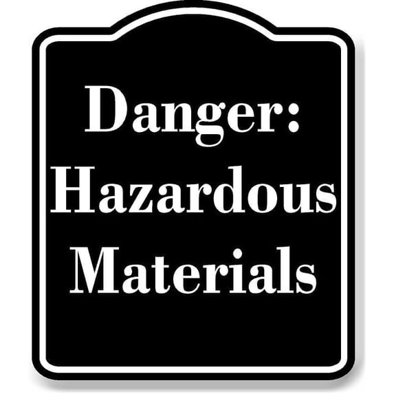 Danger Hazardous Materials BLACK Aluminum Composite Sign Aluminum ...