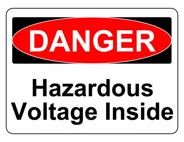 Danger Hazardous Voltage Inside Osha Decal Safety Sign Sticker Usa Made ...