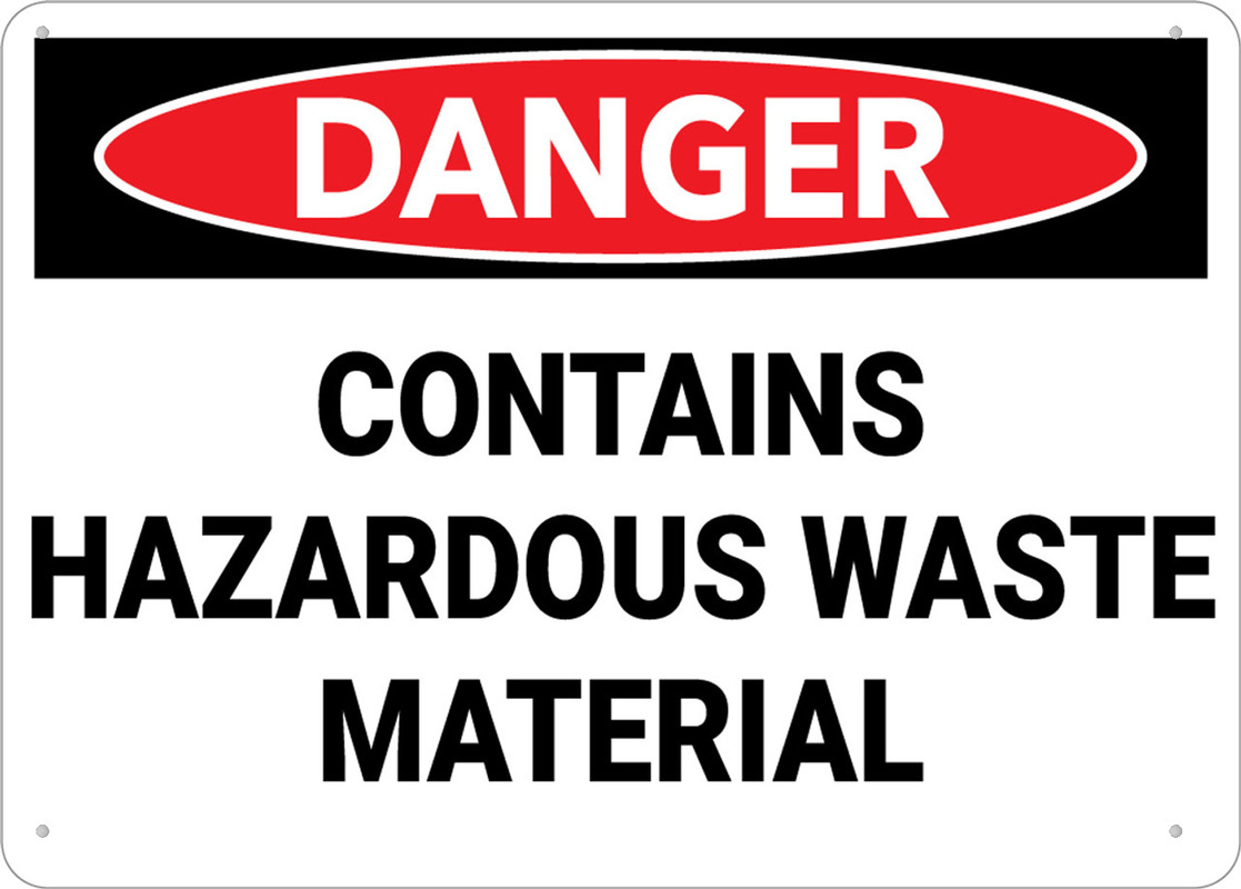 Danger Hazardous Waste Material Sign For House 12" X 8" Yard Sign ...