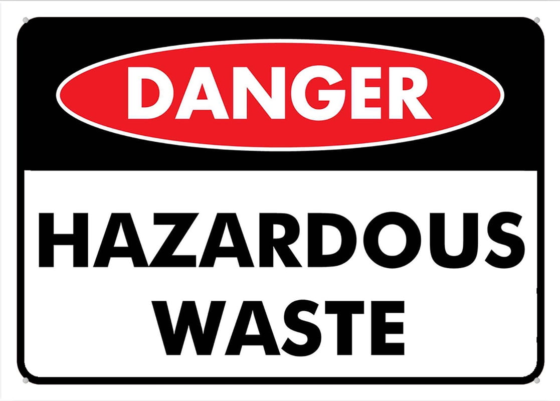 Danger Hazardous Waste Sign 8 X 12 Inches Rust Free . Aluminum - Uv ...
