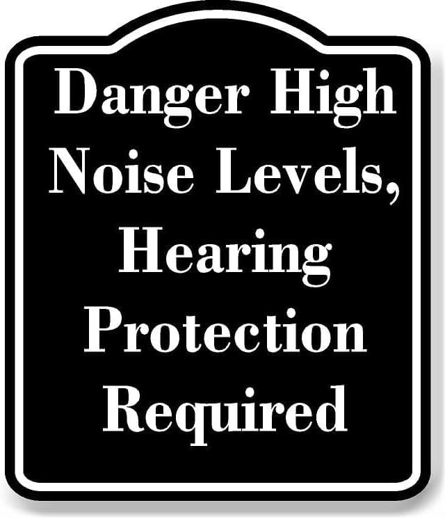 Danger High Noise Levels BLACK Aluminum Composite Sign Aluminum ...