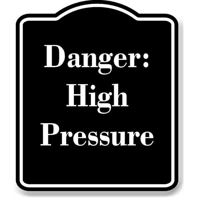 Danger High Pressure BLACK Aluminum Composite Sign Aluminum Composite ...