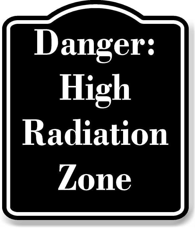 Danger High Radiation Zone BLACK Aluminum Composite Sign Aluminium ...