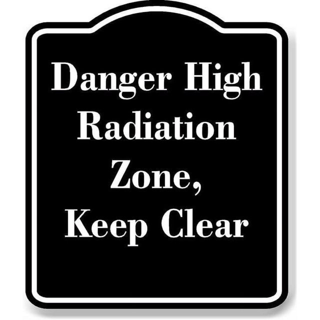 Danger High Radiation Zone Keep Clear BLACK Aluminum Composite Sign ...