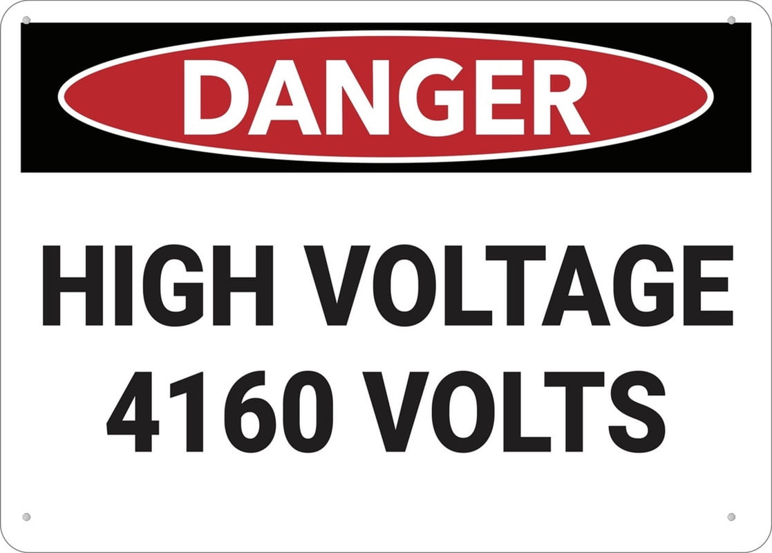 Danger High Voltage 4160 Volts Sign 8X12 Inch Rust Free Aluminum,Uv Ink ...
