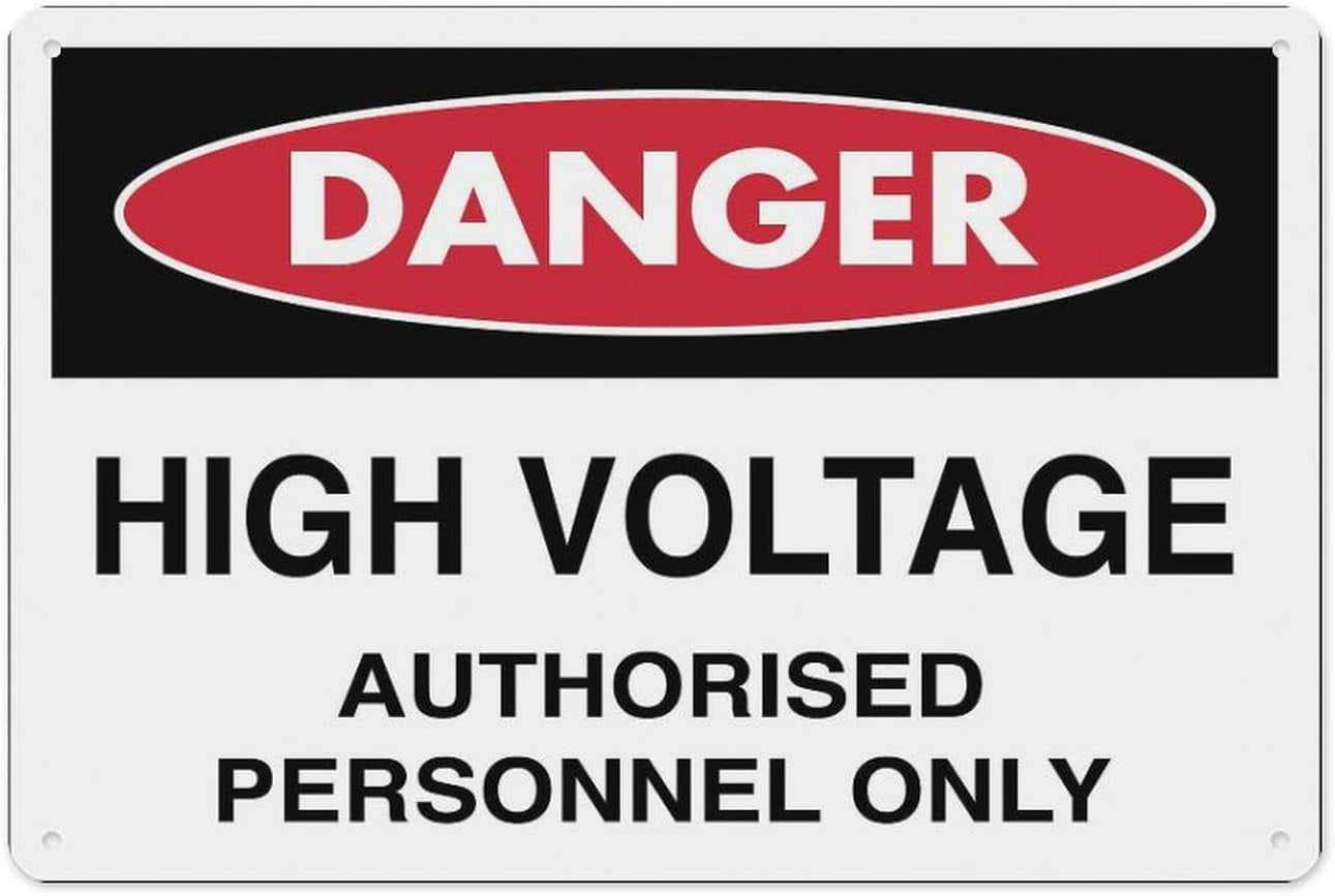 Danger High Voltage Authorised Personnel Only Sign 8"x12" - Aluminum ...