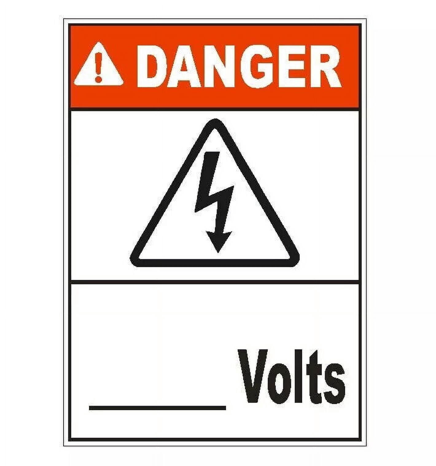 Danger High Voltage Electrical Electrician Safety Sign metal aluminium ...